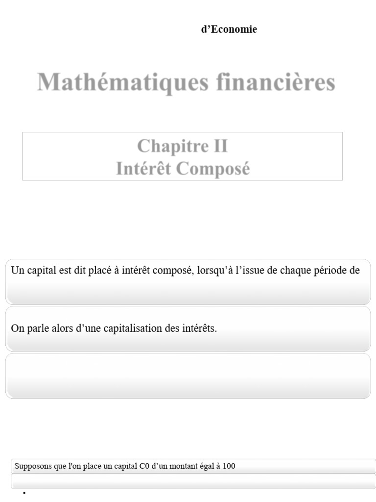 2-Chap2 - Interets Composes | PDF