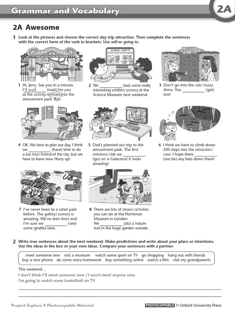 PrEx 4 Photocopiable Worksheets Unit 2 | PDF