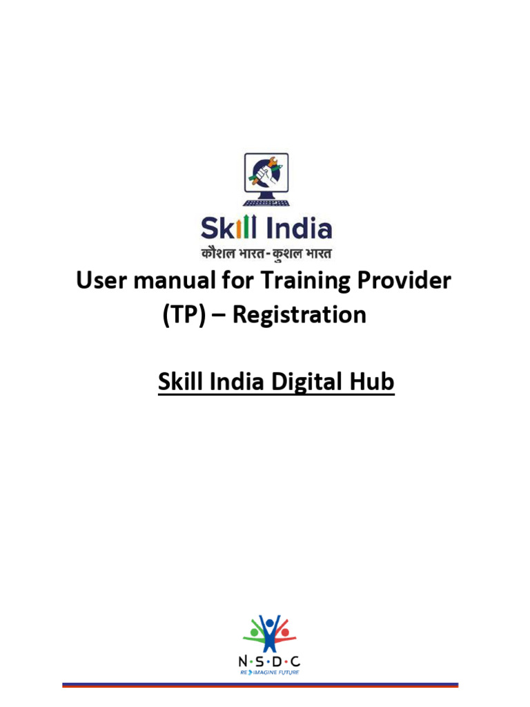 Trainer Reistration Guide - Skill India | PDF