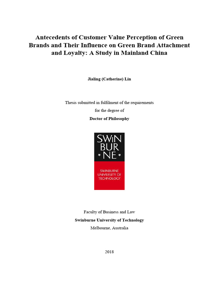 Jialing Lin Thesis | PDF | Brand | Behavior