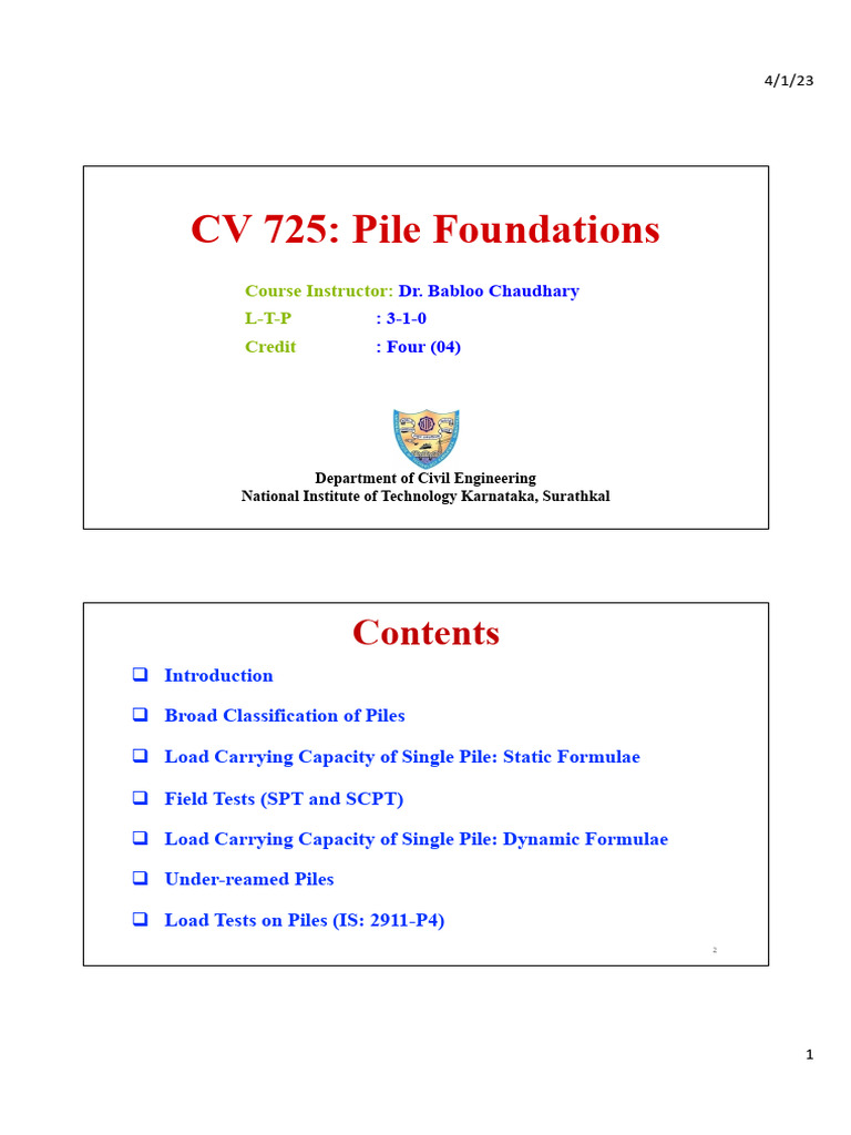 Pile Foundations V3 | PDF