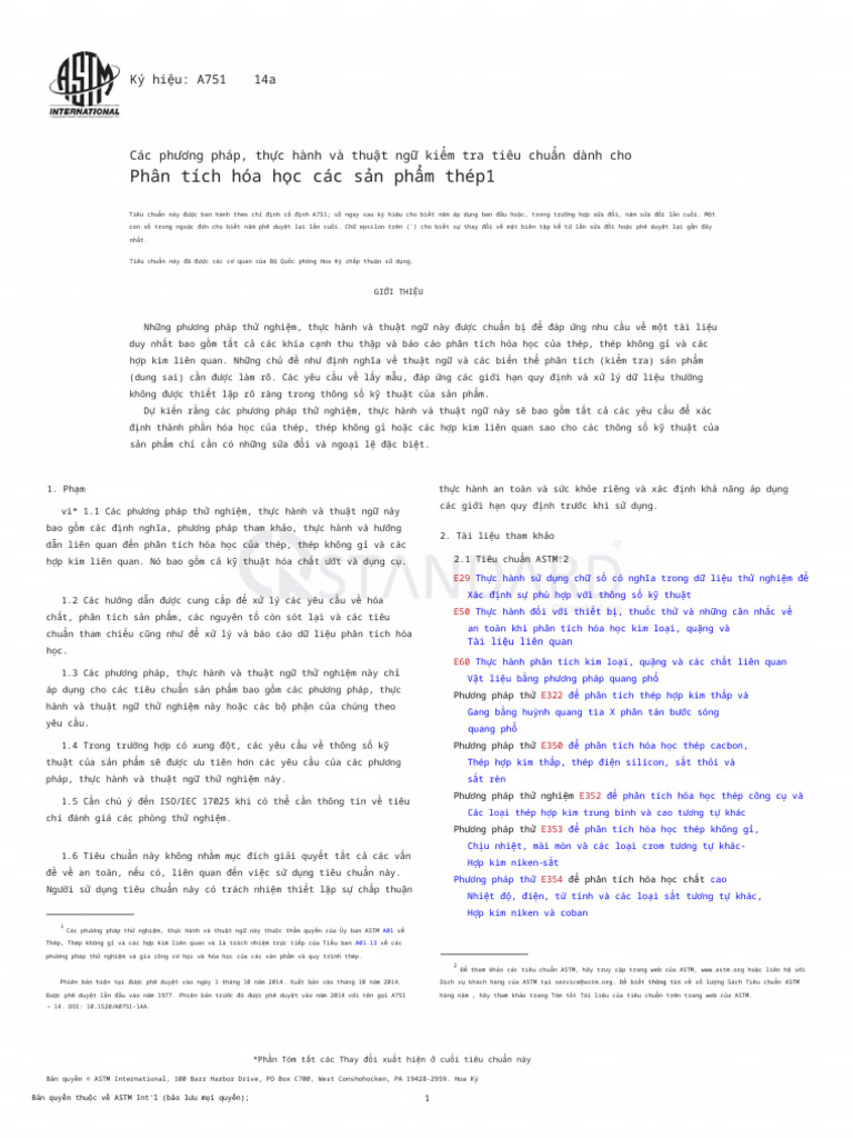 Astm A 751 | PDF | Vietnam | Southeast Asia