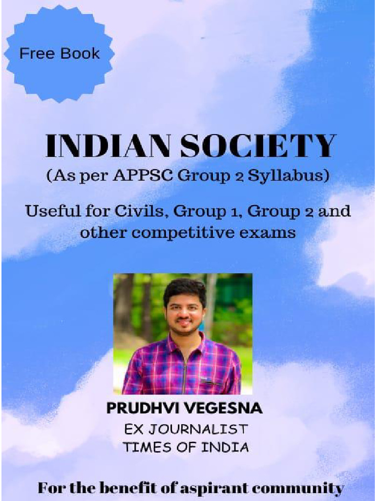 Indian Society Prudhvi Vegesna | PDF