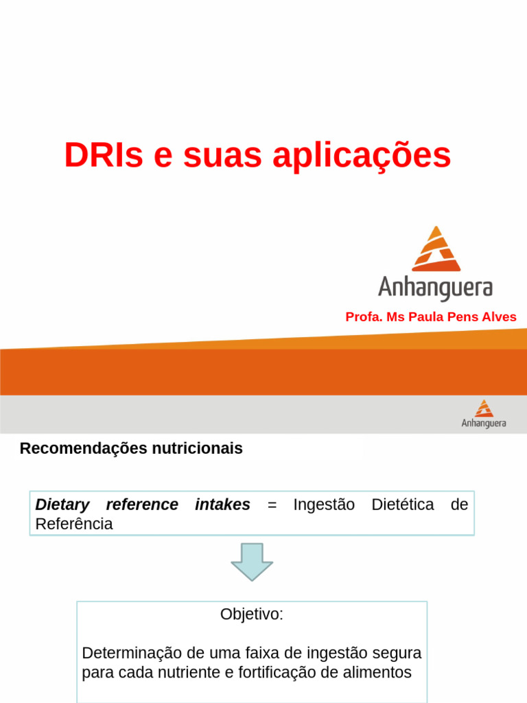 DRIs e Suas Aplicações | PDF