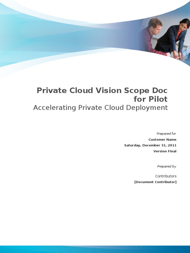 Private Cloud Vision Scope Pilot | PDF