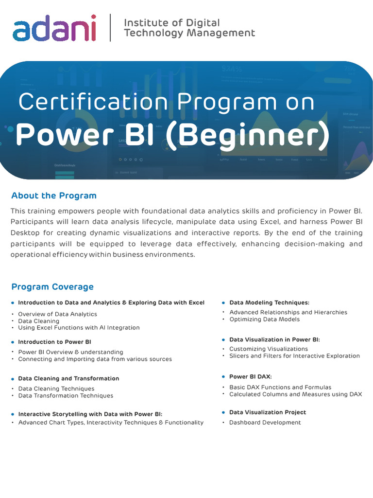 Power BI (Beginner) Brochure | PDF