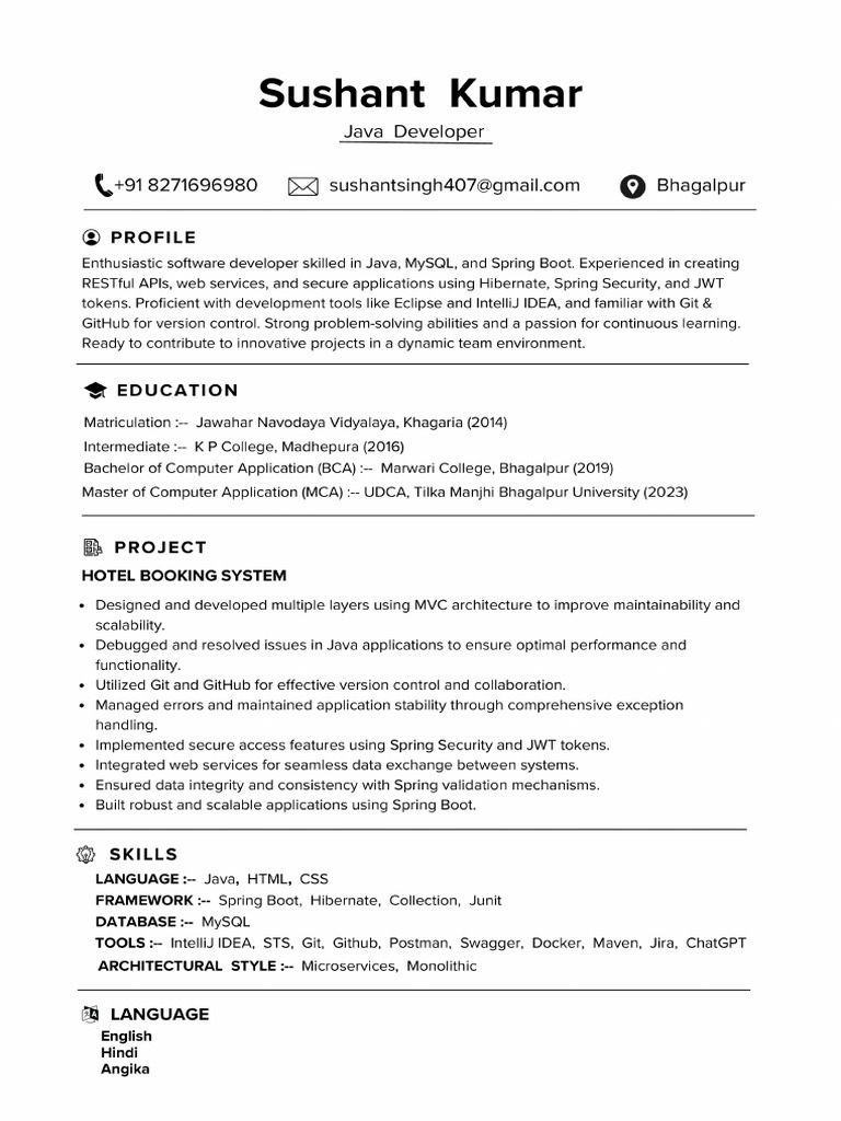 Sushant Kumar Java Frasher Pdf