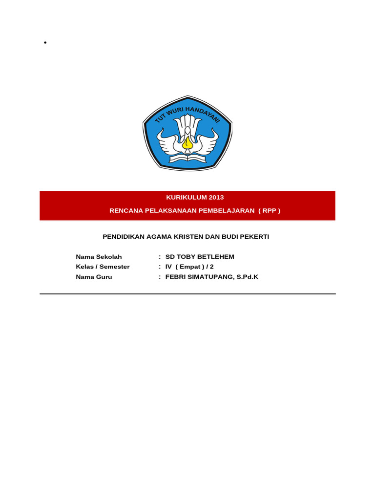 RPP Kelas 4 Ganjil | PDF