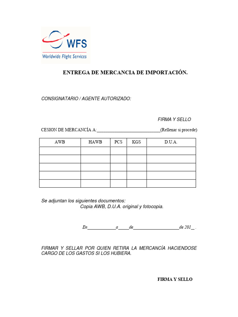 Entreguese Import WFS Valencia | PDF