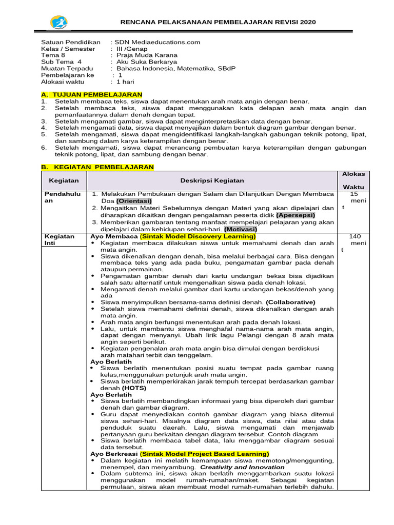 Kelas 3 Tema 8 Sub Tema 4 | PDF