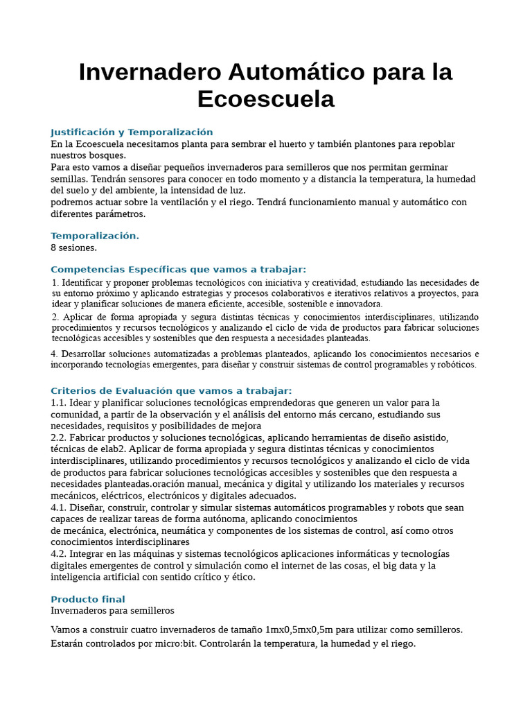 SdA 4 Invernadero | PDF