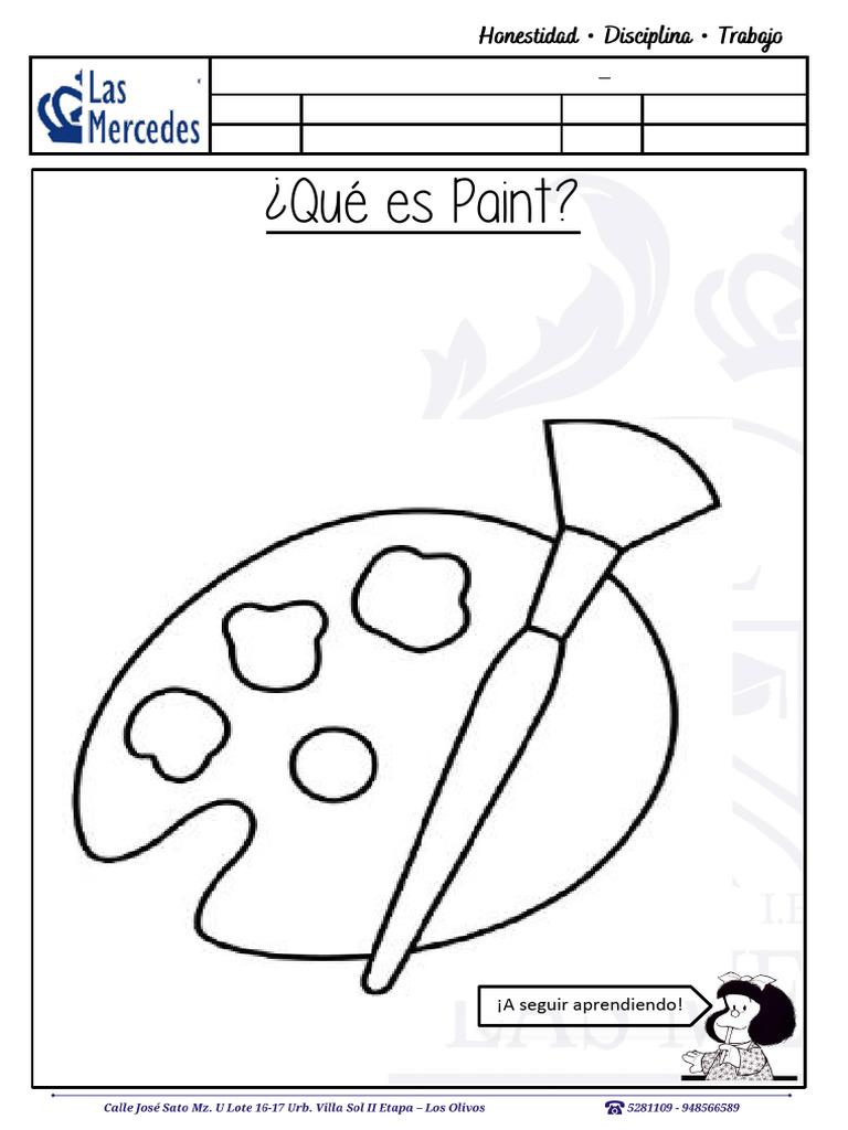 2° F. Aprendizaje - Compu - Paint | PDF