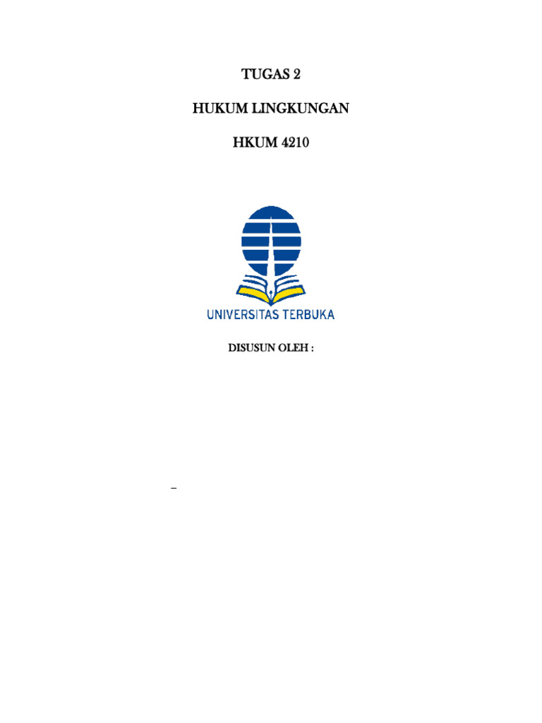 Tugas 2 Hukum Lingkungan | PDF