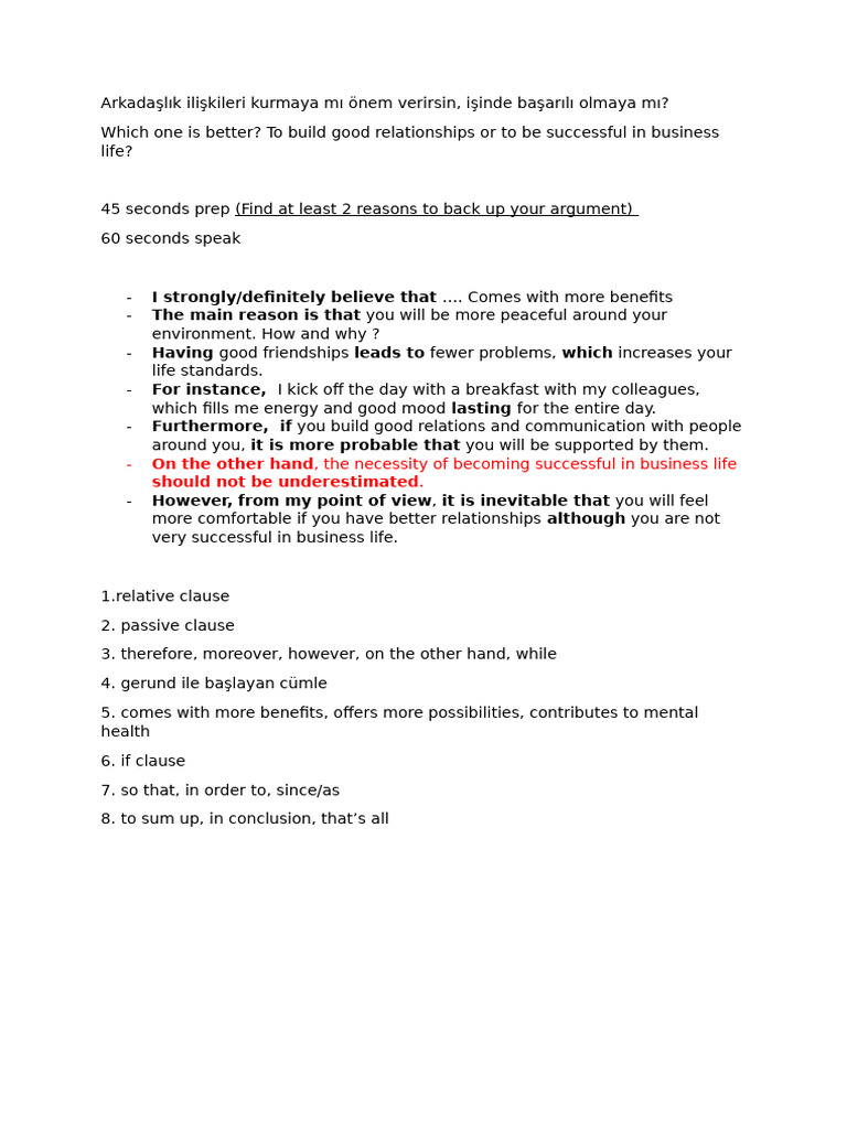 itep speaking template | PDF