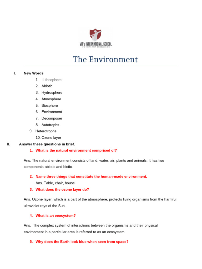 The Environment (Revised) | PDF
