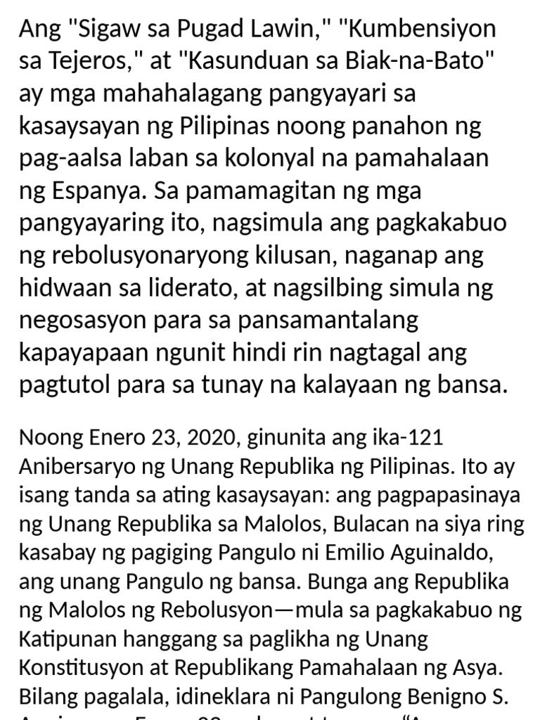 Sigaw Sa Pugad Lawin | PDF