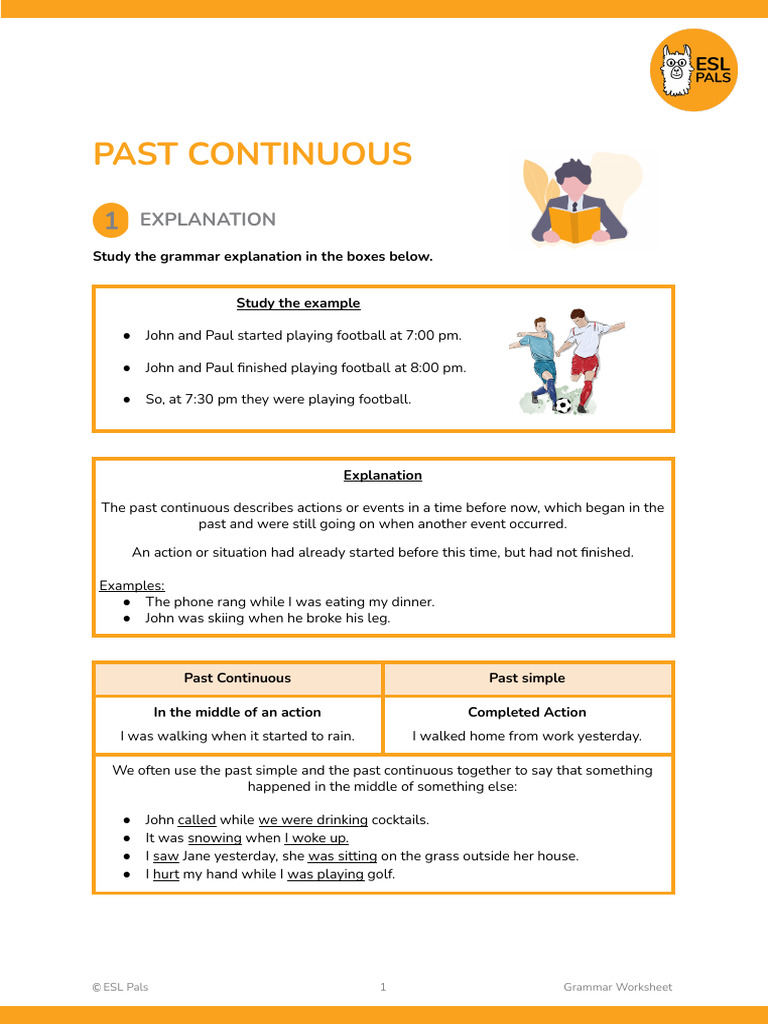 b1 b2 SV Past Continuous | PDF