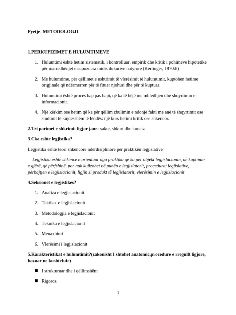 Pyetje Per Provim-Metodologjia e Hulumtimit | PDF