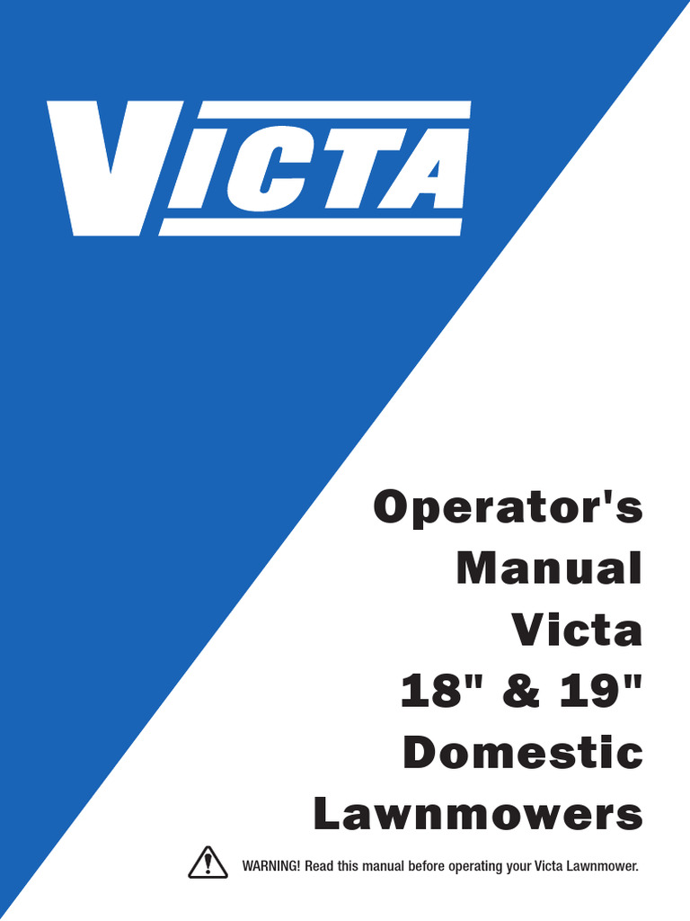 Victa 18" 500e Lawn Mower Manual | PDF