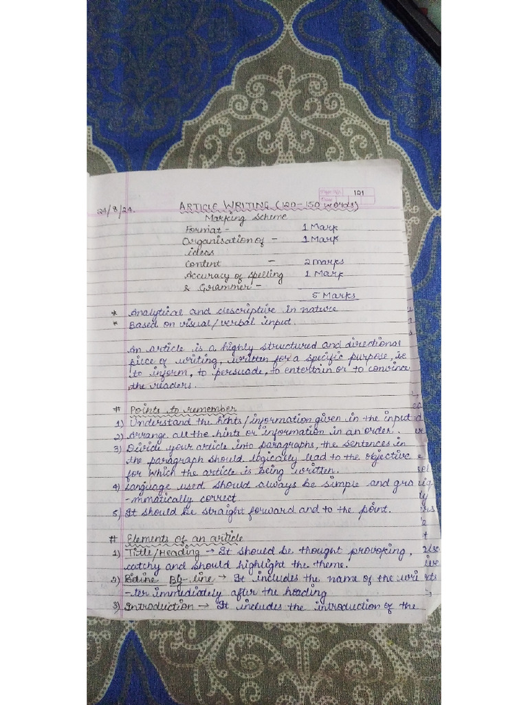 article writing | PDF