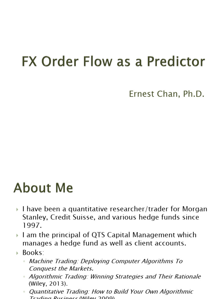 FX Order Flow as a Predictor | PDF