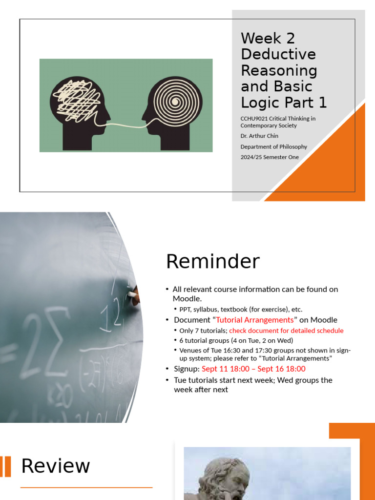 Lecture 2 Deductive Reasoning Part 1 Validity and Soundness | PDF