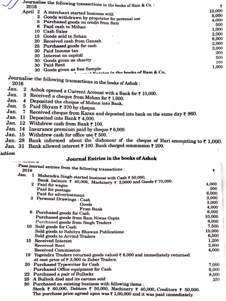 Journal Entry Questions | PDF