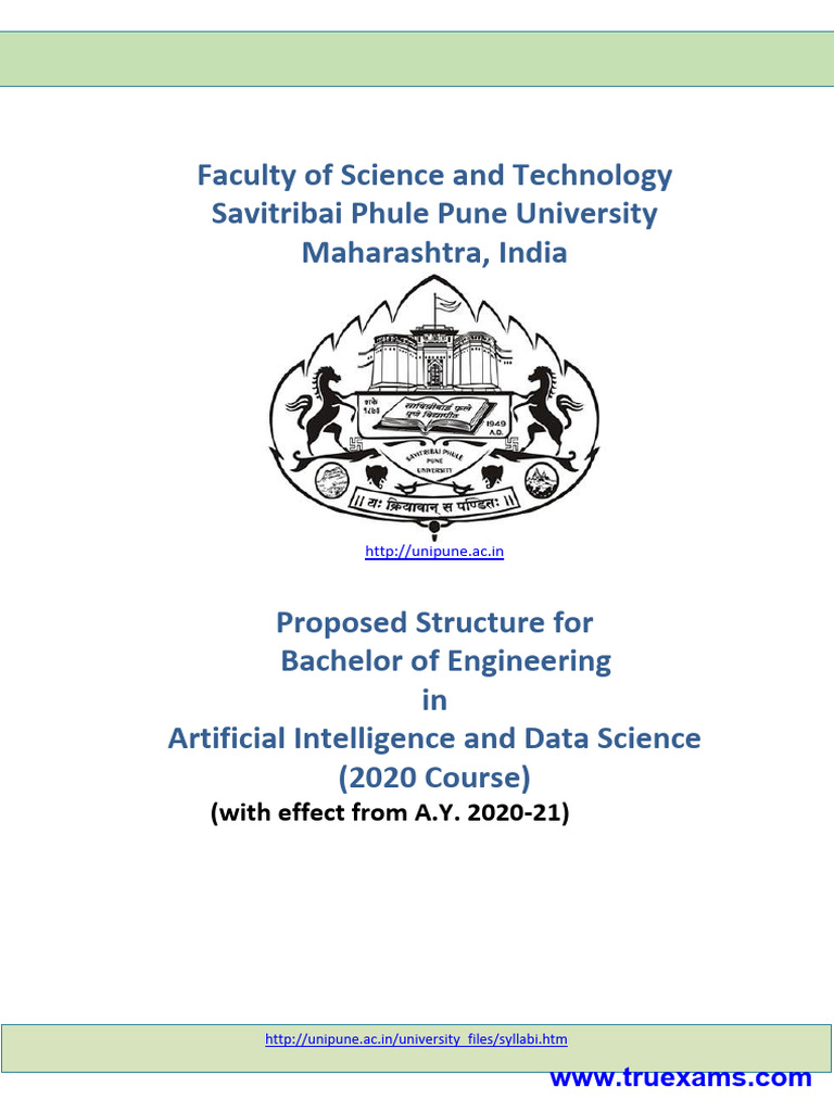 4th Year Artificial Intelligence and Data Science Syllabus | PDF