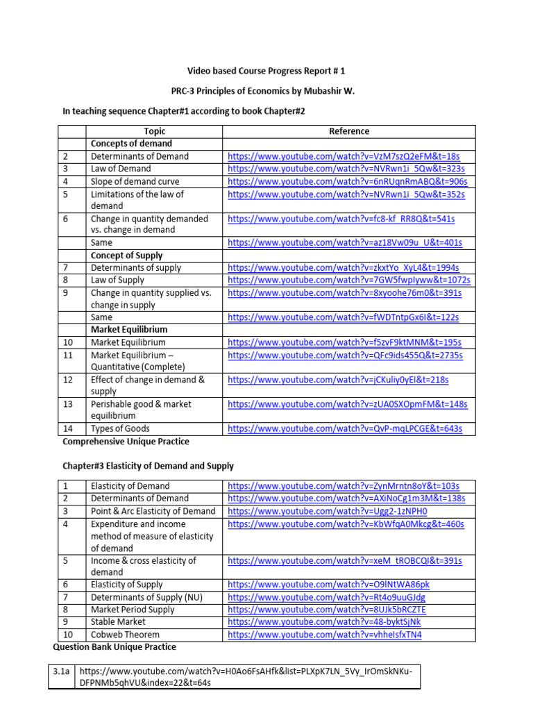 Economics Lec Playlist-1 | PDF