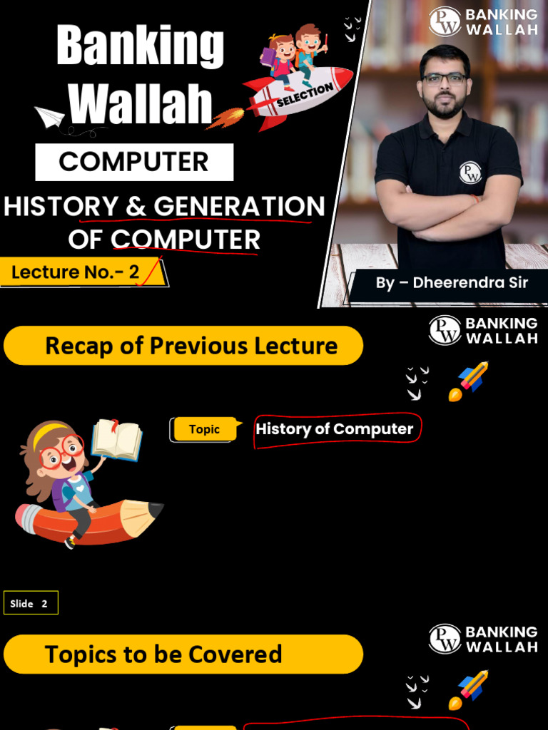 History and Generation of Computer 02 - Class Notes | PDF