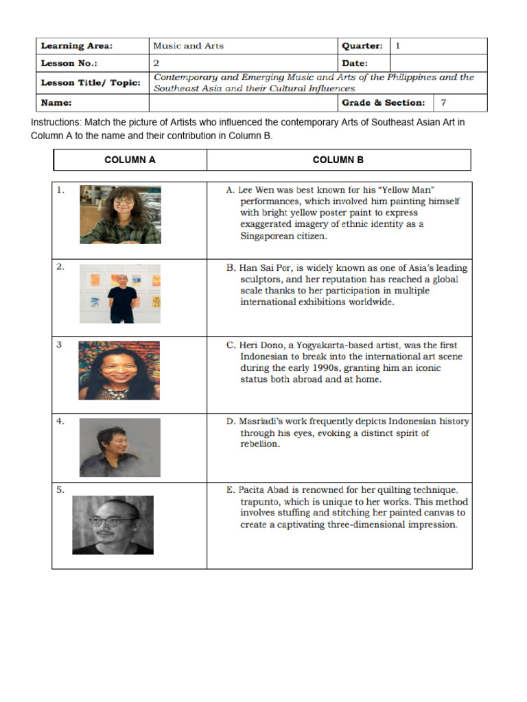 Learning-Act 2 2 | PDF | Art