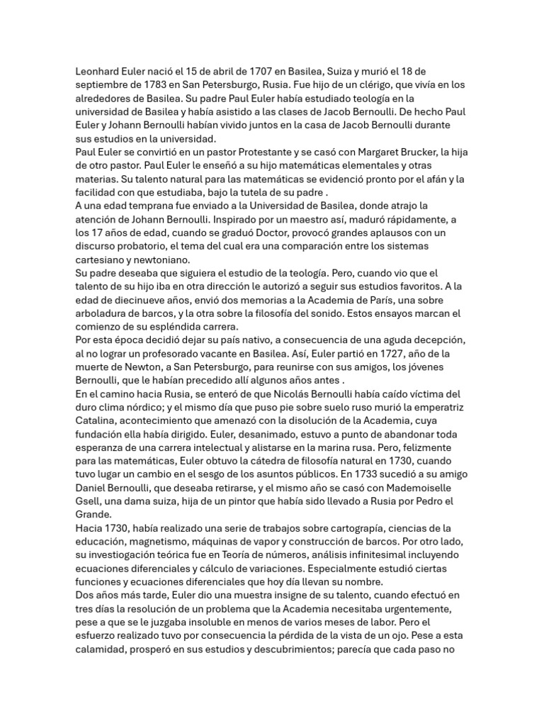 Leonhard Euler | PDF