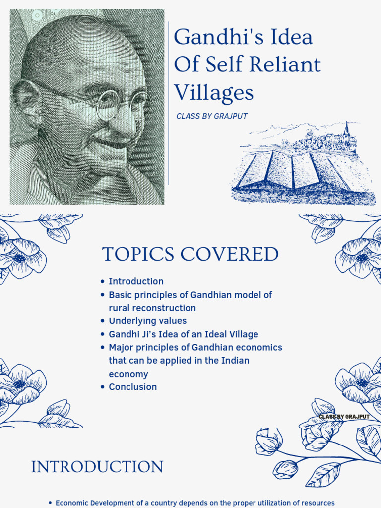 Gandhi's Idea of Self Reliant Villages GRAJPUT | PDF