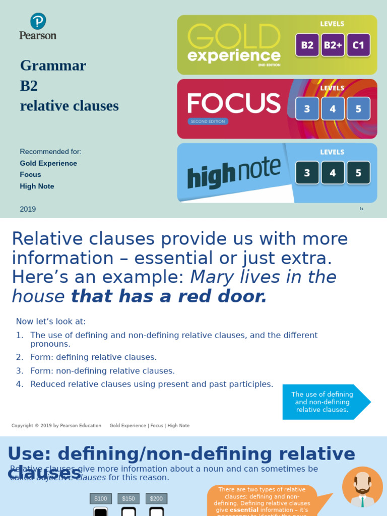Grammar B2 - 9 Relative Clauses | PDF