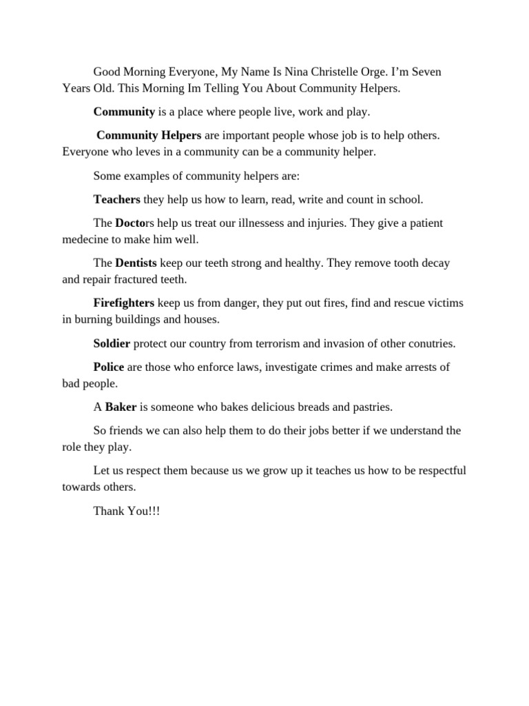 community helpers | PDF