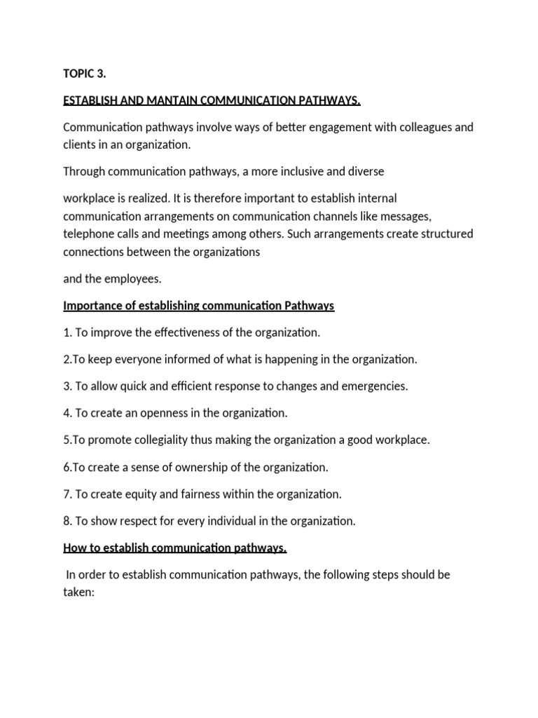 Communication Skills Topic 3 | PDF