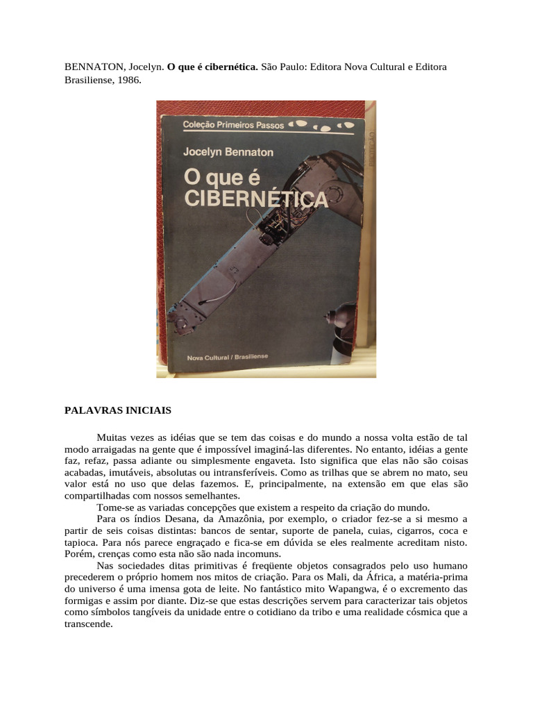 O Que É Cibernética | PDF