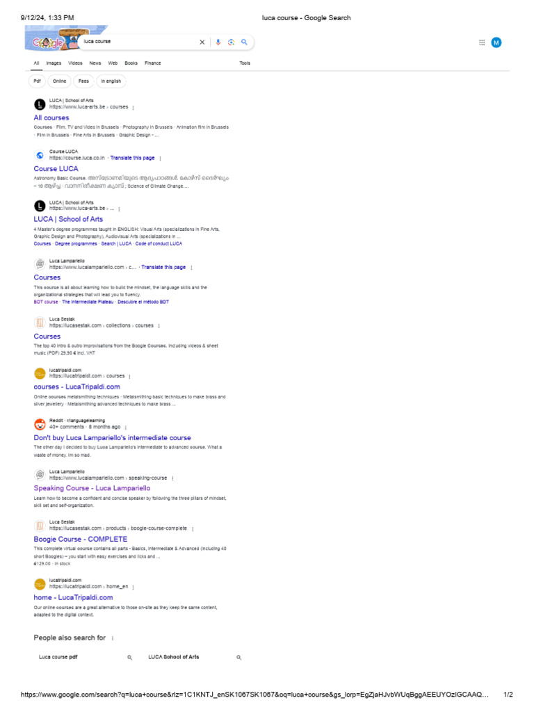 Luca Course - Google Search | PDF
