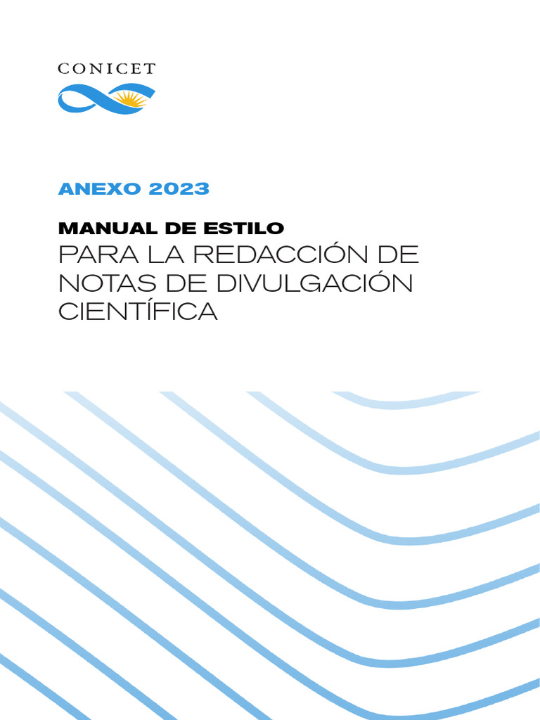 Conicet - Anexo 2023 - Manual de Estilo Redaccion de Notas | PDF