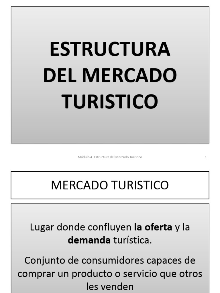 1 Estructura Del Mercado Turistico | PDF