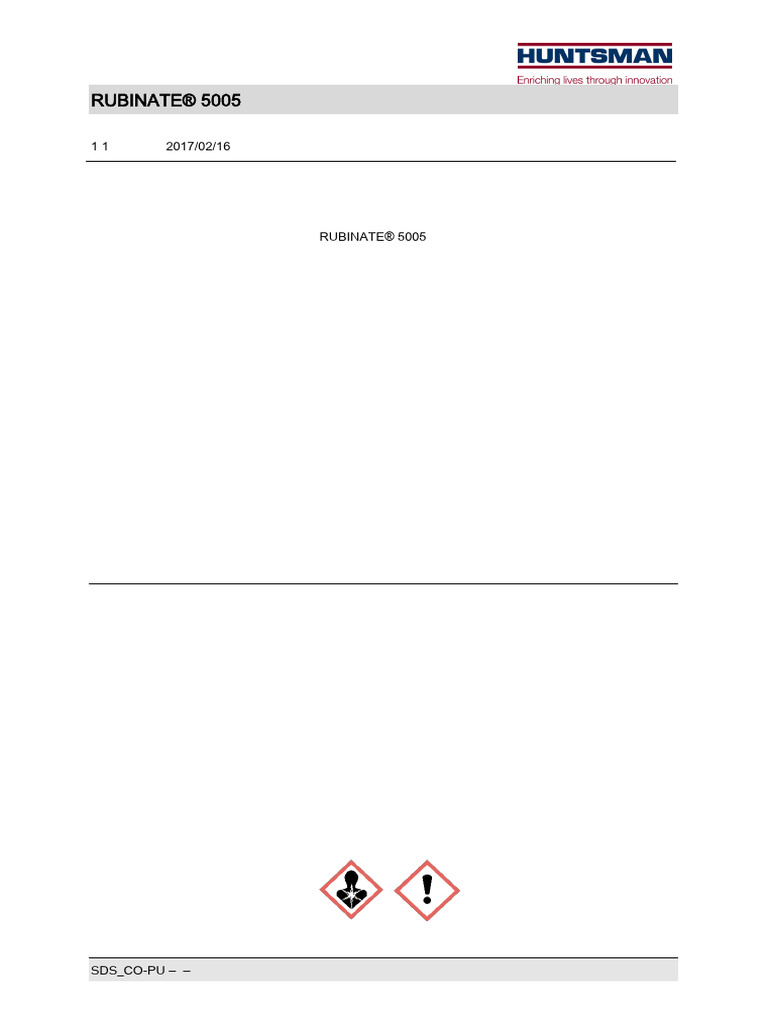 MSDS Rubinate 5005 | PDF