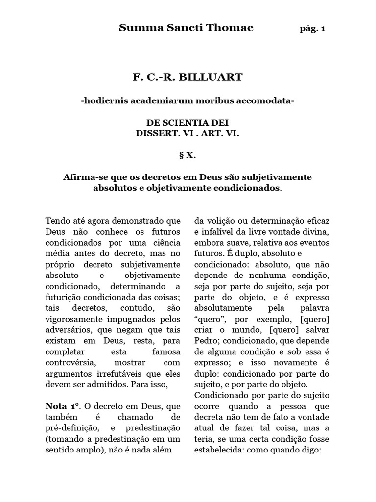 Vontade ou decretos subjetivamente absolutos e objetivamente ...