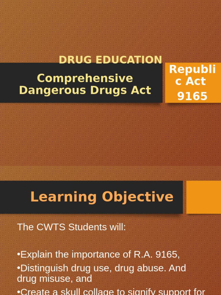 Drug Education 1 | PDF