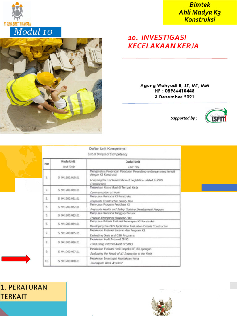INVESTIGASI Kecelakaan KERJA - Agung WB - 3 Desember 2021 | PDF