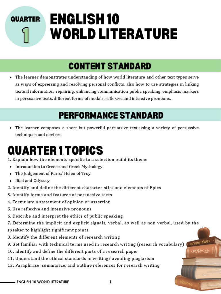 Copy of English 10 Reference Book S.Y. 2024-2025 | PDF