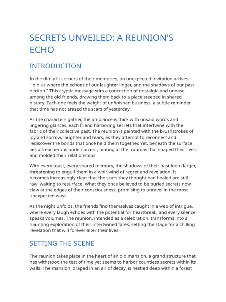 Secrets Unveiled_ A Reunion's Echo | PDF