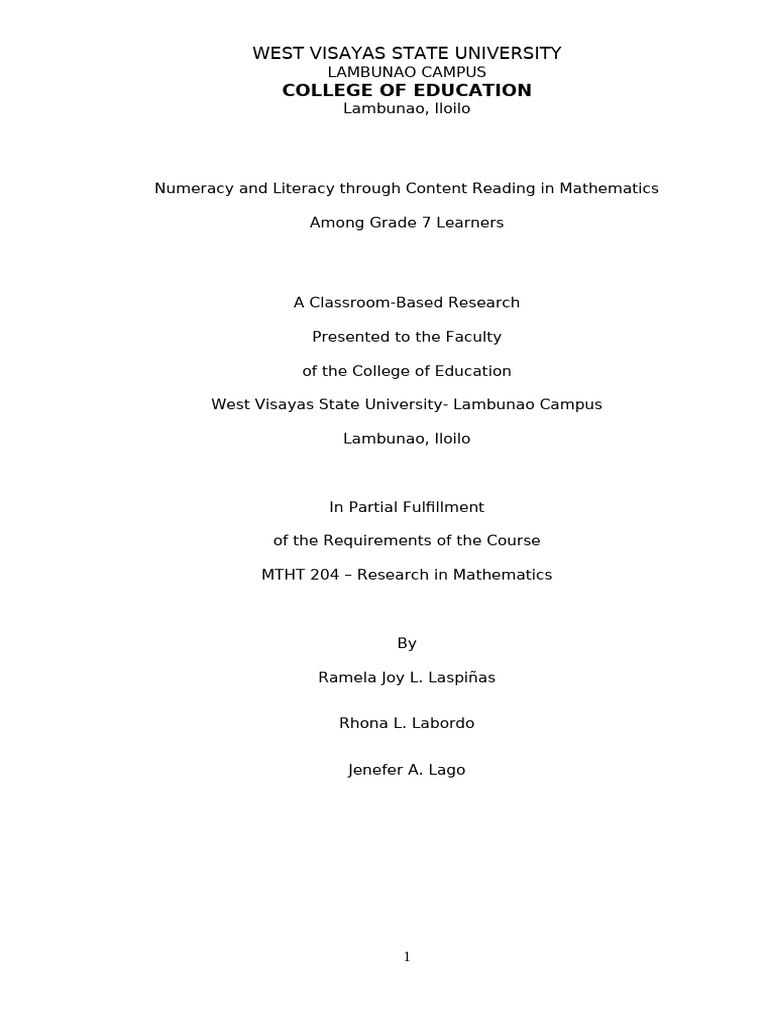 FINAL Action Research Group 4 | PDF