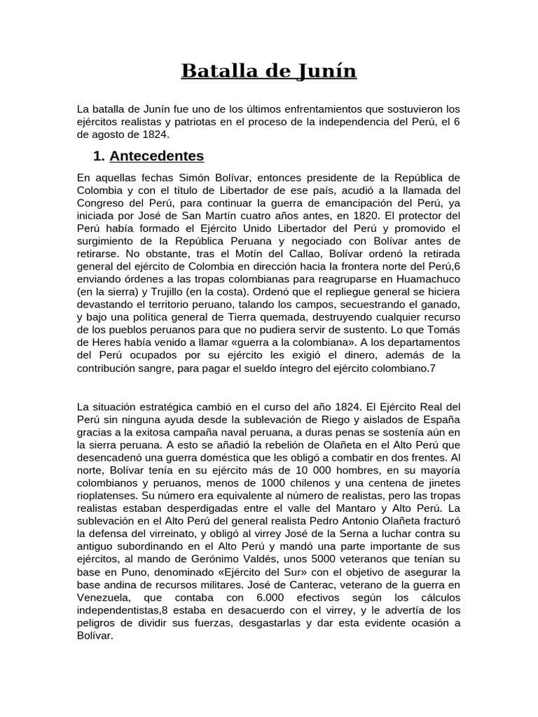 Batalla de Junín2 | PDF
