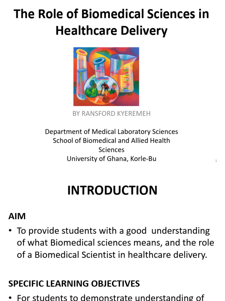 INTRO TO MEDLABThe Role of Biomedical Science in Healthcare Delivery | PDF