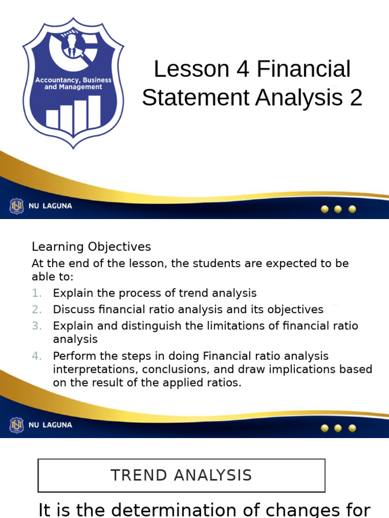 Lesson 4 Financial Statement Analysis 2 | PDF
